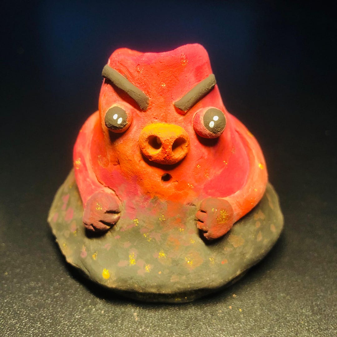 Volcano Spirit fortune Eruption Custom Clay Incense Tower Handmade ...