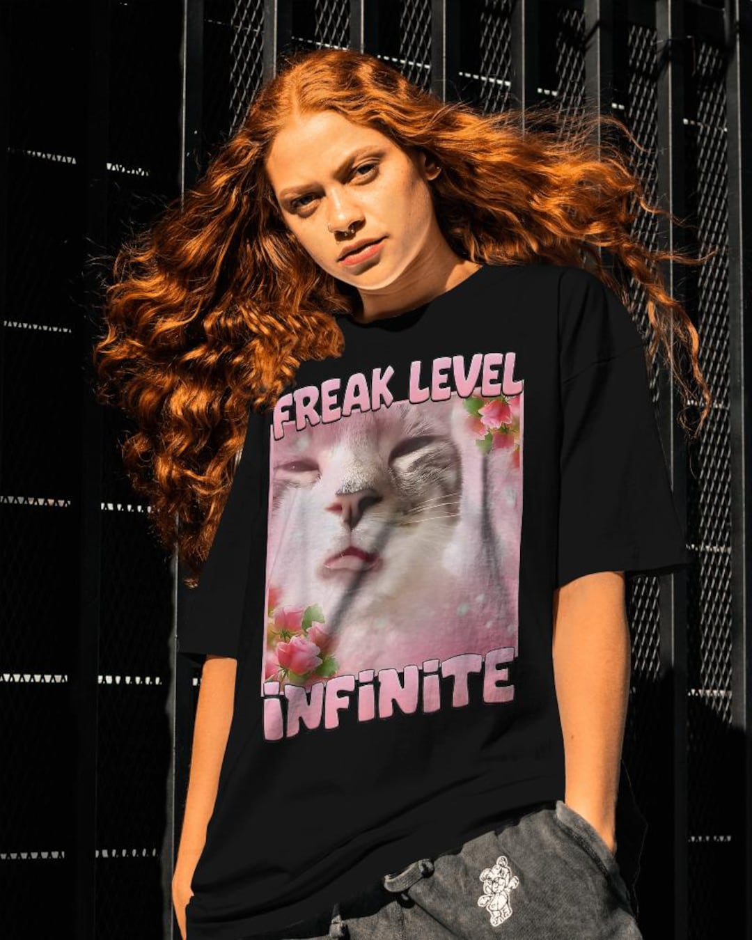 Freak Level Infinite Cat Meme Shirt: Funny Italian Brainrot Meme Tees ...