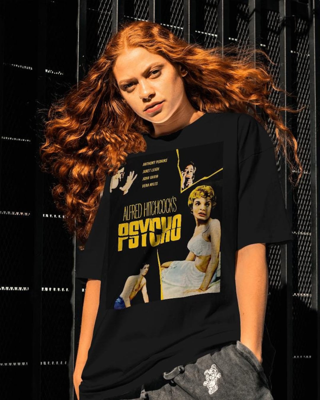 Psycho Shirt-graphic Tee,psycho Movie Shirt,alfred Hitchcock T-shirts ...