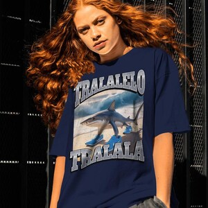 Tralalero Tralala Shark Meme Shirt: Funny Viral Humor,italian Brainrot ...