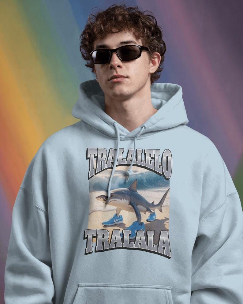 Tralalero Tralala Shark Meme Shirt: Funny Viral Humor,italian Brainrot ...