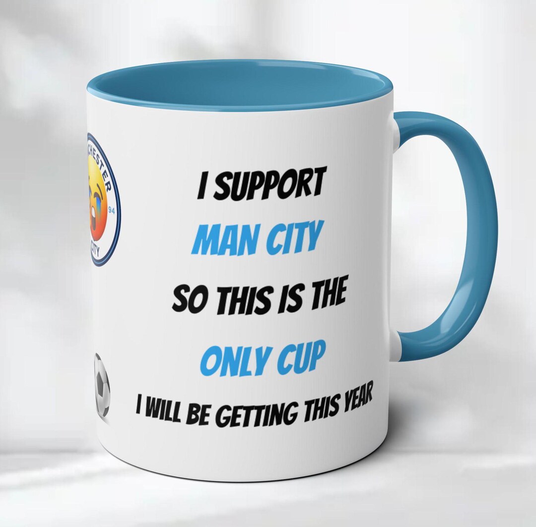 Manchester City Football Mug - Funny Football Cup Trophy Gift - Man ...