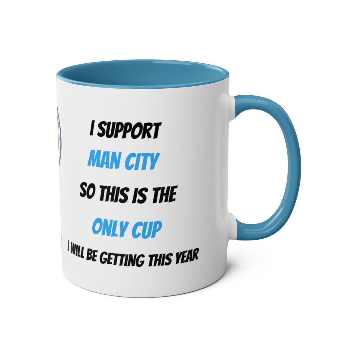 Manchester City Football Mug - Funny Football Cup Trophy Gift - Man ...