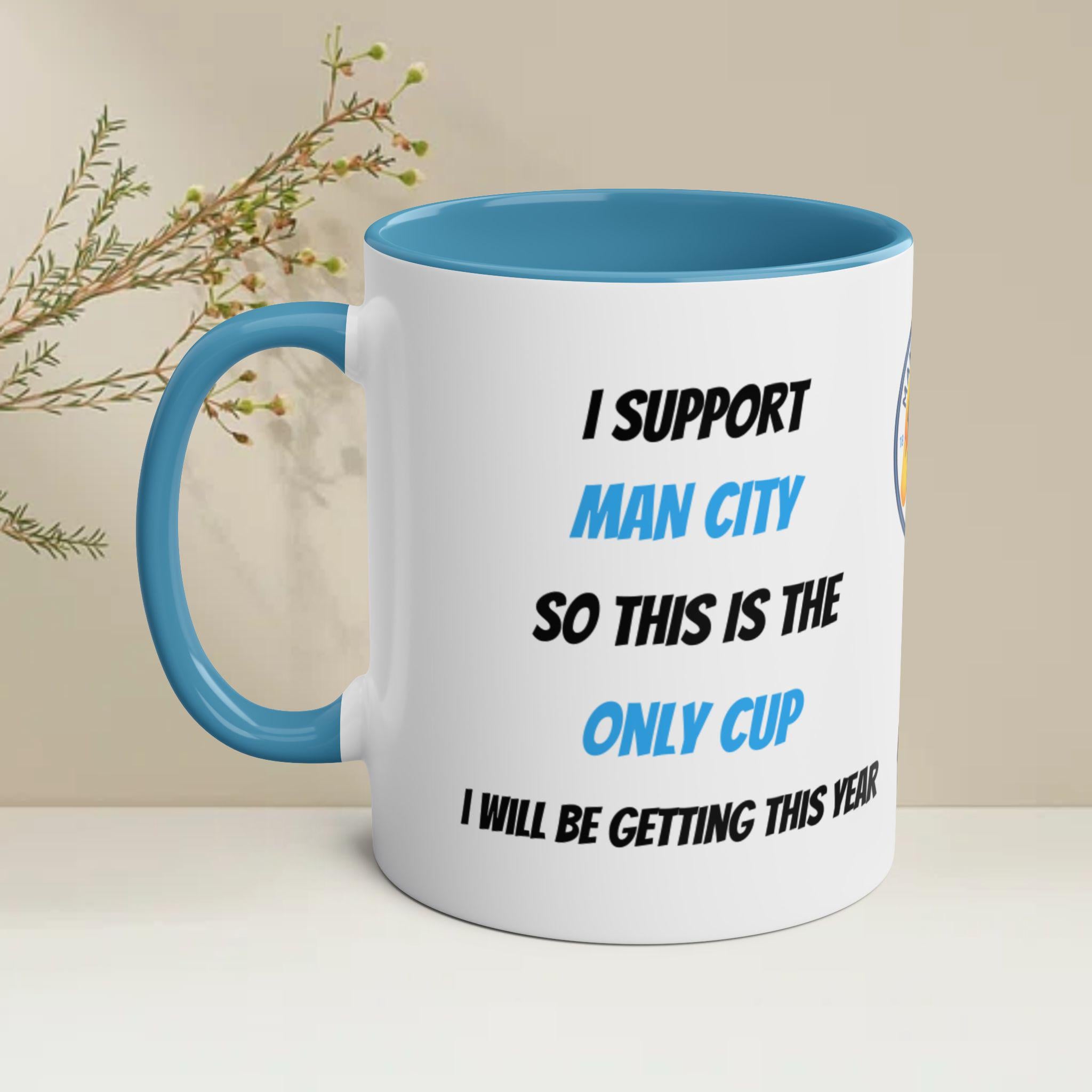 Manchester City Football Mug - Funny Football Cup Trophy Gift - Man ...