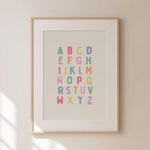 Alphabet Rainbow Wall Art Print - Bold Positivity Family Printable ...