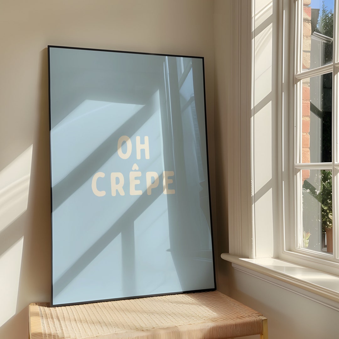 Oh Crepe Wall Art Print - Bold Sassy Humour Printable Artwork - Funny ...