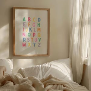 Alphabet Rainbow Wall Art Print - Bold Positivity Family Printable ...
