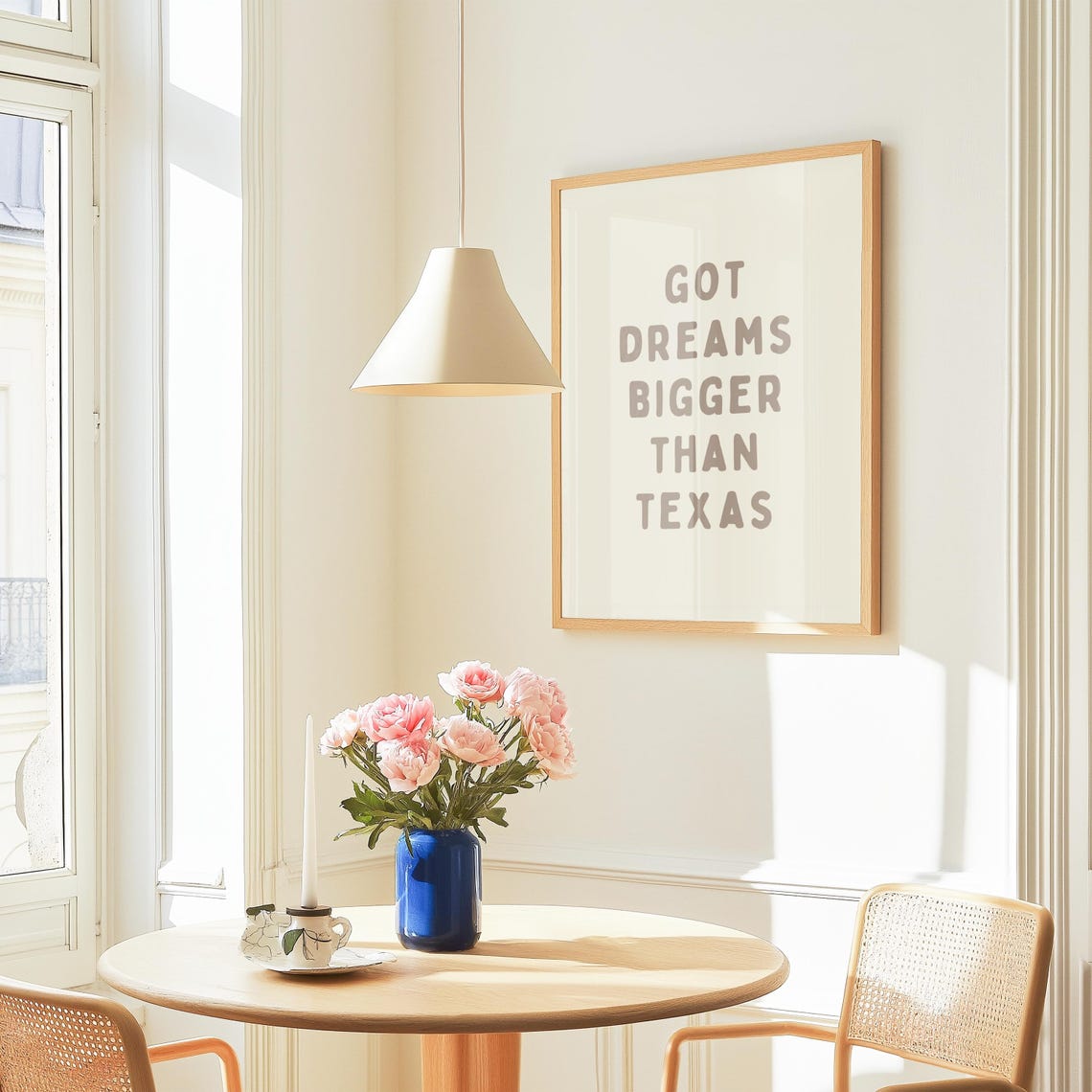 Got Dreams Bigger Than Texas Wall Art - Southern Cowboy Quote Printable ...