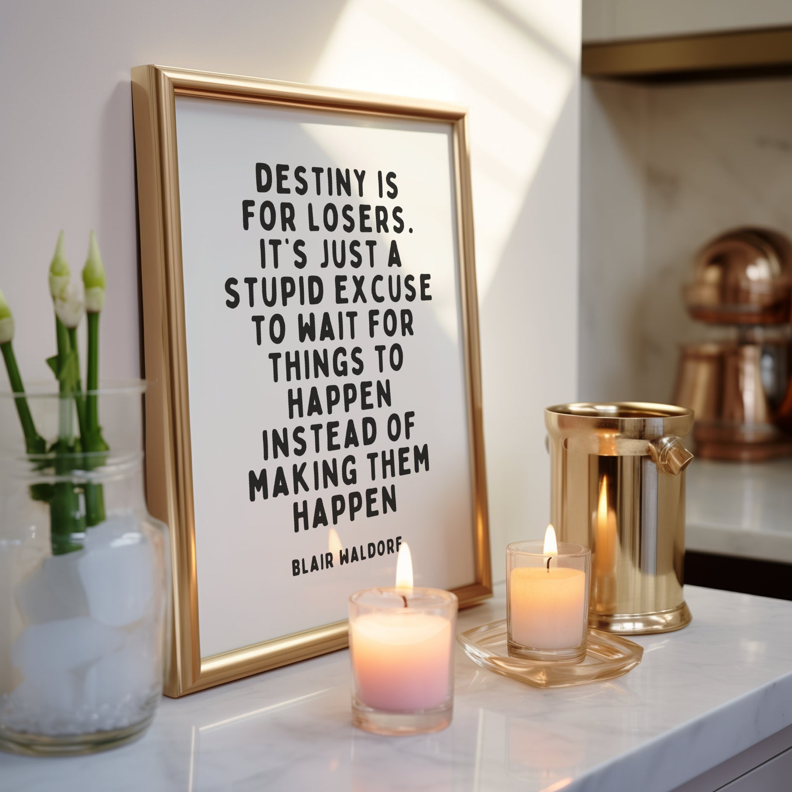 Destiny is for Losers Wall Art - Sassy Blair Waldorf Quote Printable ...