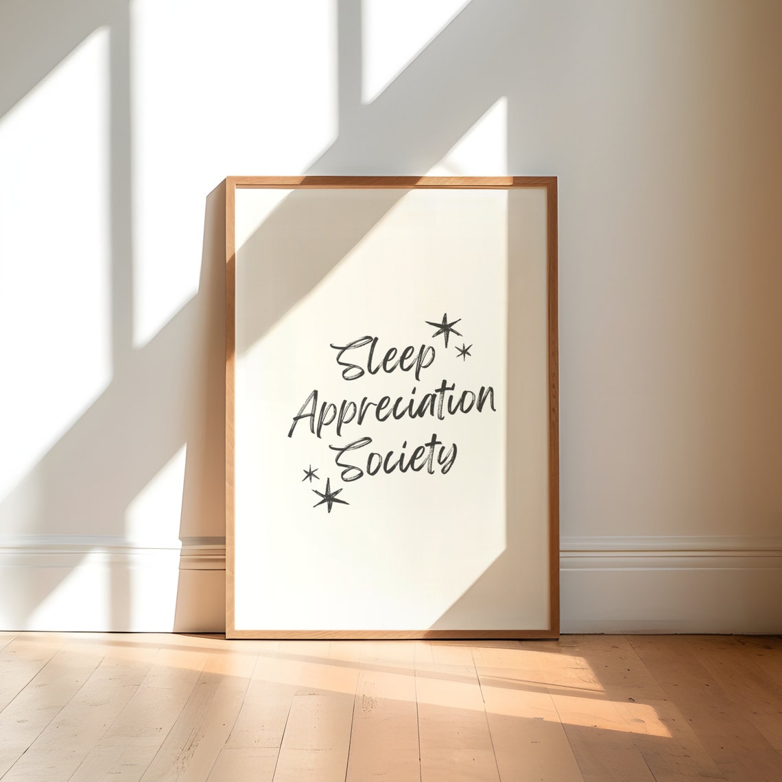 Sleep Appreciation Society Wall Art Brush Print - Retro Star Printable ...