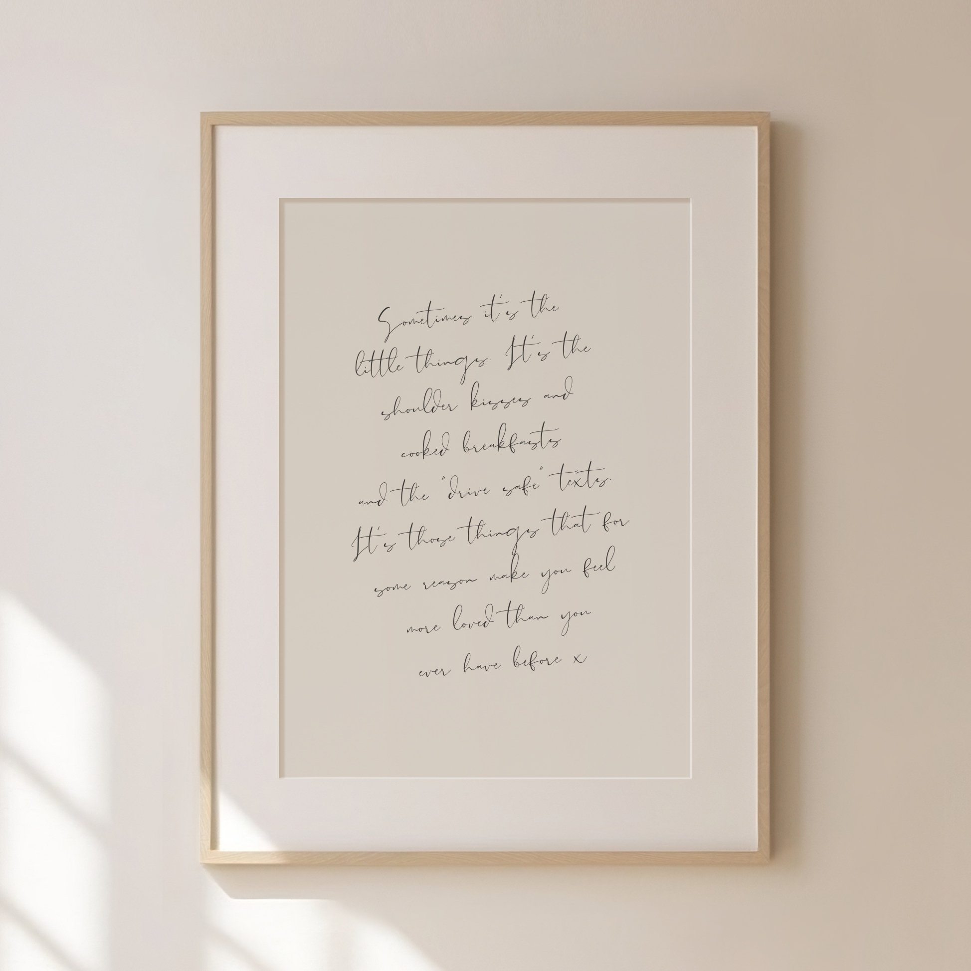 It's the Little Things Handwriting Wall Art - Traditional Romantic ...