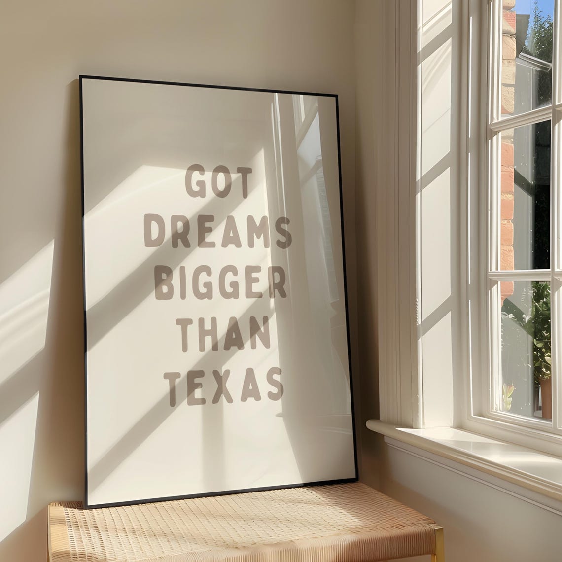 Got Dreams Bigger Than Texas Wall Art - Southern Cowboy Quote Printable ...