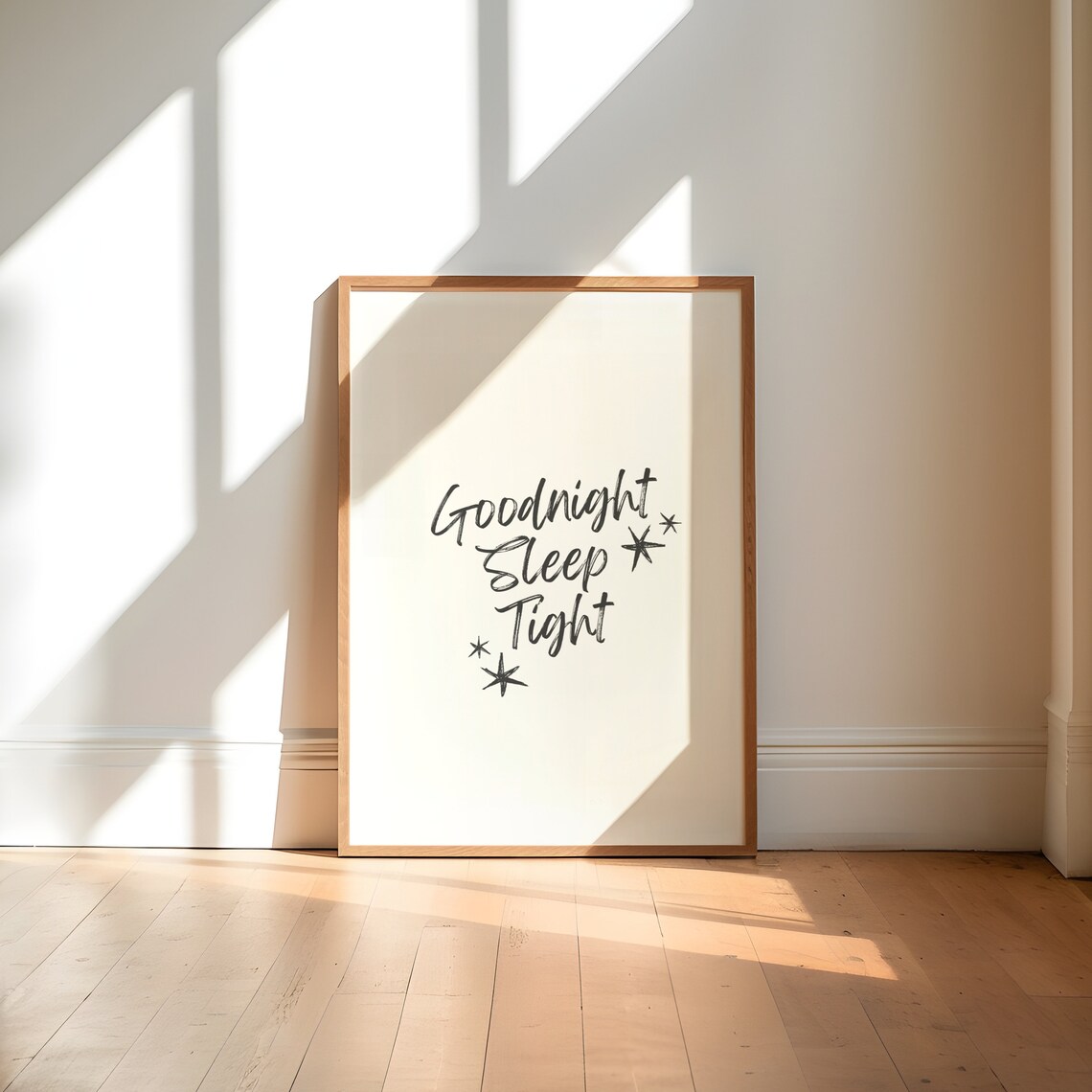 Goodnight, Sleep Tight Wall Art Brush Print - Baby Nursery Printable ...
