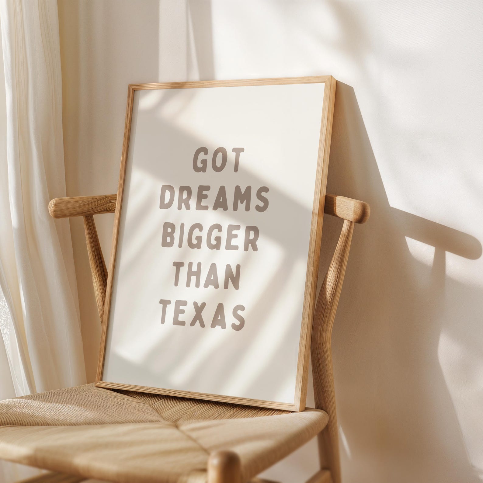 Got Dreams Bigger Than Texas Wall Art - Southern Cowboy Quote Printable ...