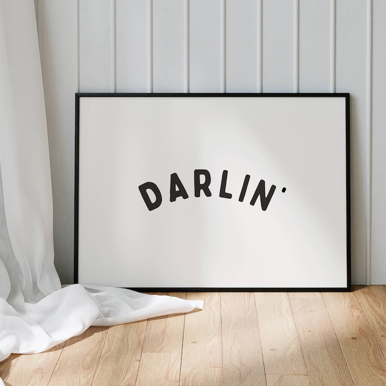 Darlin' Wall Art Landscape Print - Aesthetic Coastal Cowgirl Printable ...