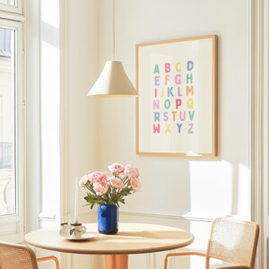 Alphabet Rainbow Wall Art Print - Bold Positivity Family Printable ...