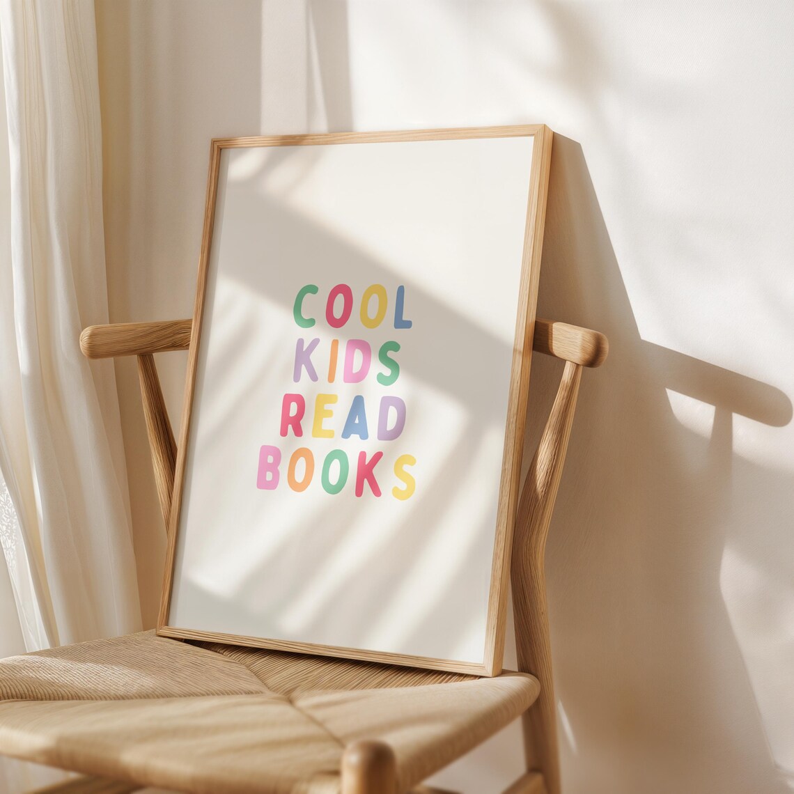 Cool Kids Read Books Rainbow Wall Art Print - Bold Positivity Family ...