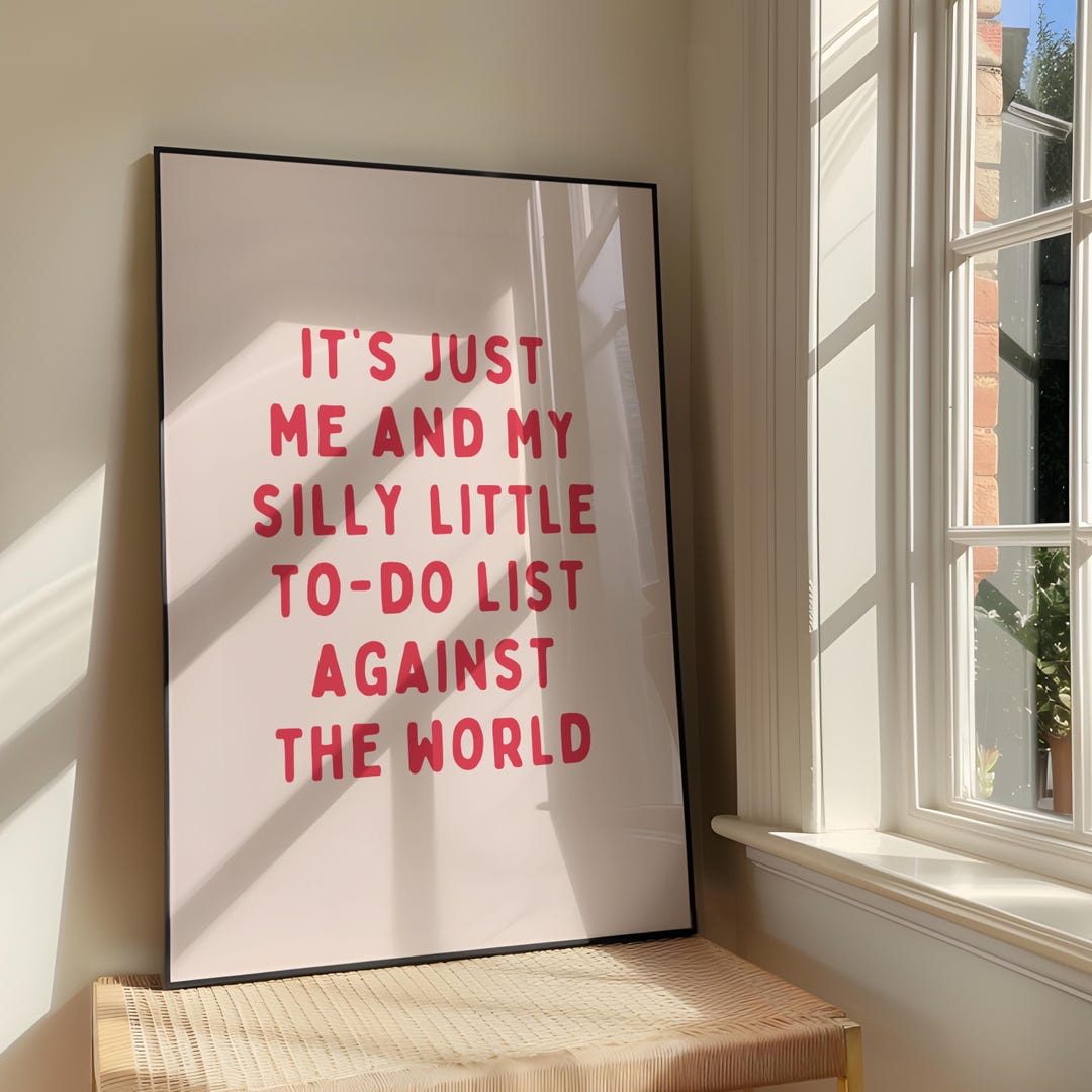Silly Little to Do List Wall Art - Bold Sassy Printable Printable ...