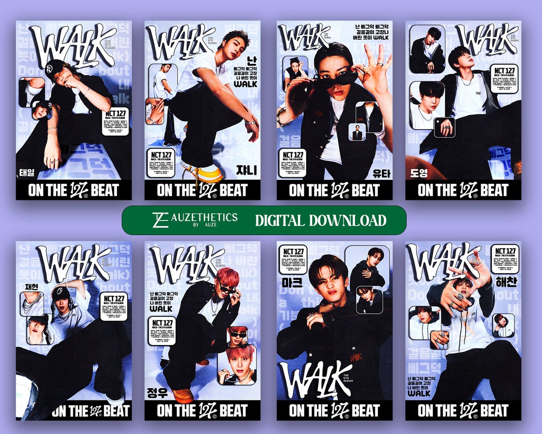 NCT 127 "walk" DIGITAL Wall Print, K-pop Aesthetic, Aesthetic Decor, K ...