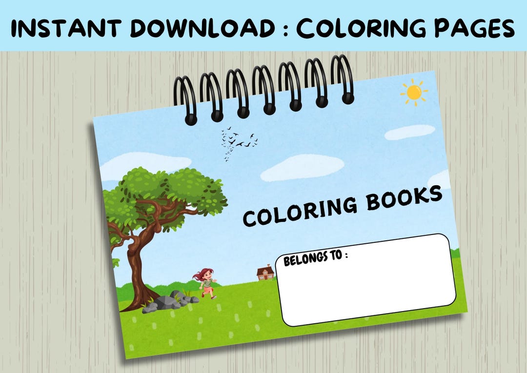 Children's Coloring Book, 50 Coloring Pages, With PDF Files Can Be ...