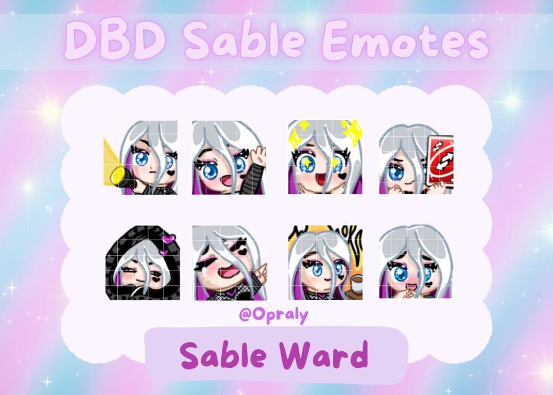 Dead by Daylight Sable Ward 8 Twitch Emotes New Surv Chubby Twitch ...