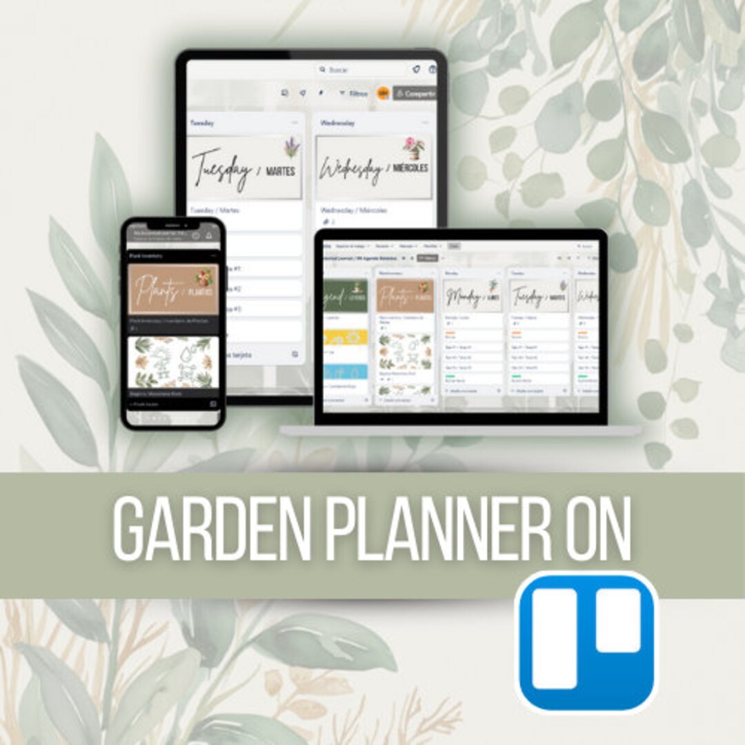 Editable Trello Garden Planner Template - Editable Garden Planner Trello Template - Etsy