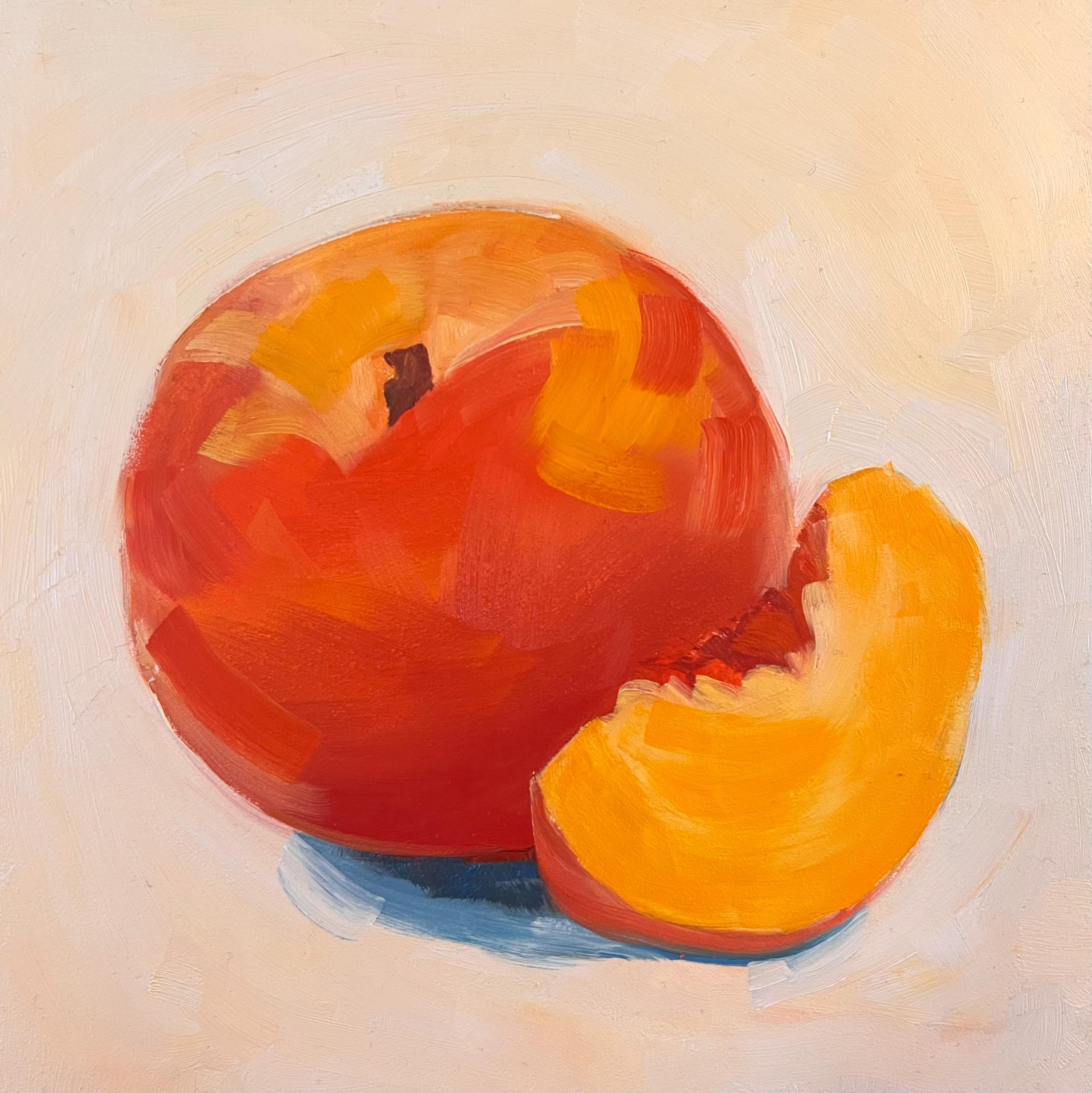 Original 6x6" Oil Painting 'just Peachy' Traditional Fine Art Work for ...