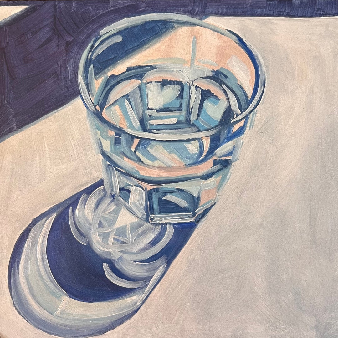 Original 6x6" Oil Painting 'light on Glass' Traditional Fine Art Work ...