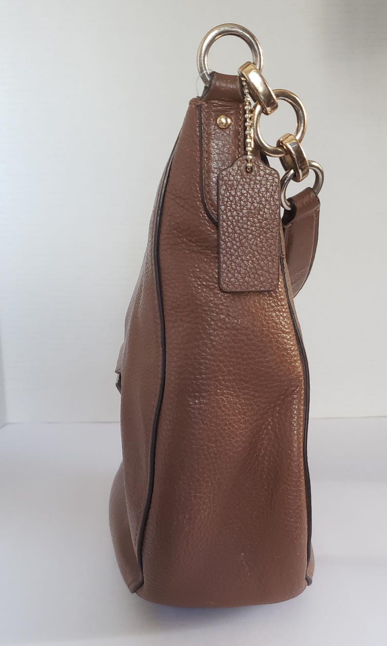 Vintage Coach J1869-F31399 Brown Pebbled Leather - Etsy