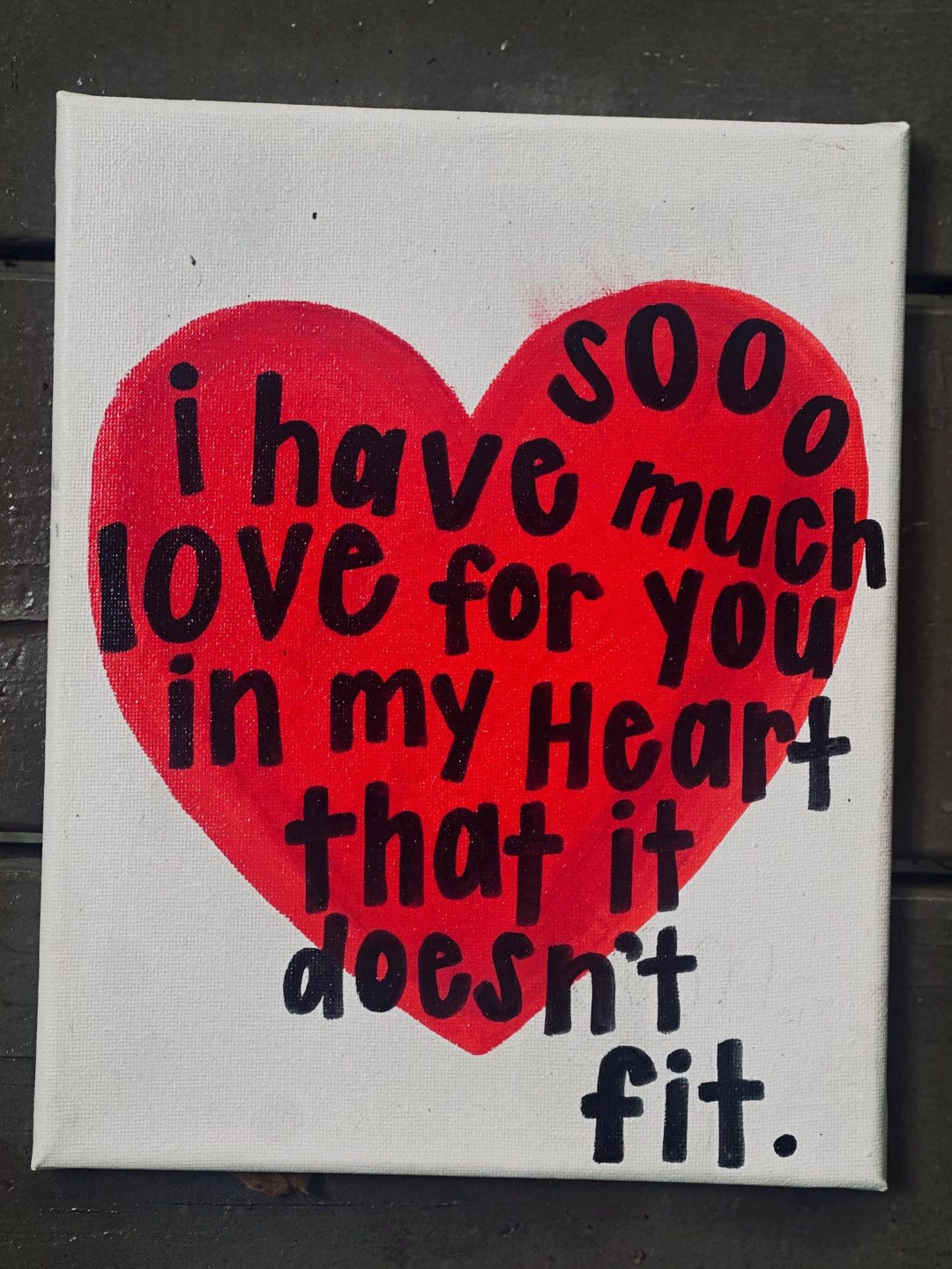 So Much Love Heart - Etsy