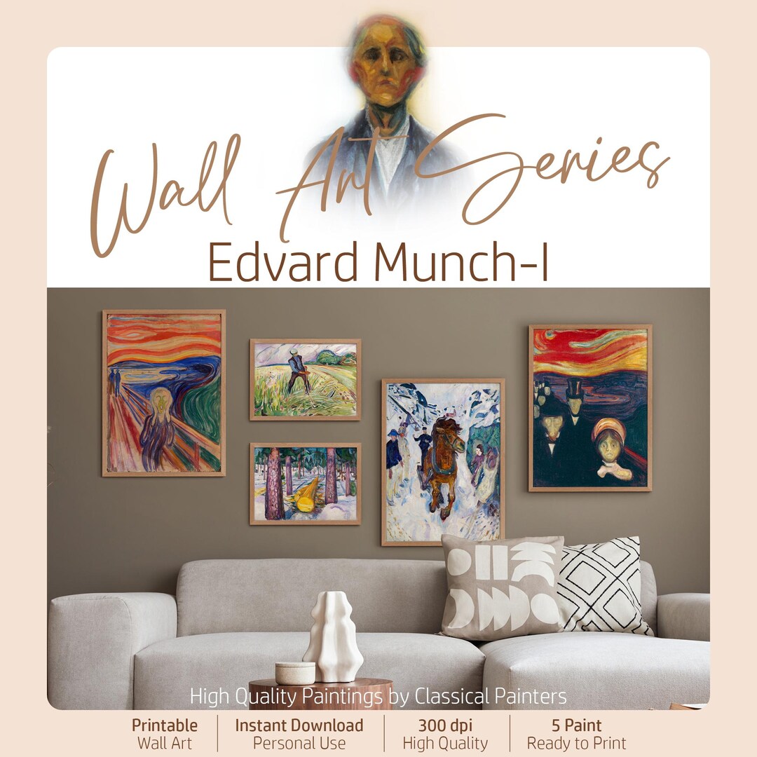 Edvard Munch Painting Set – Restored Fine Art Prints (digital Download ...