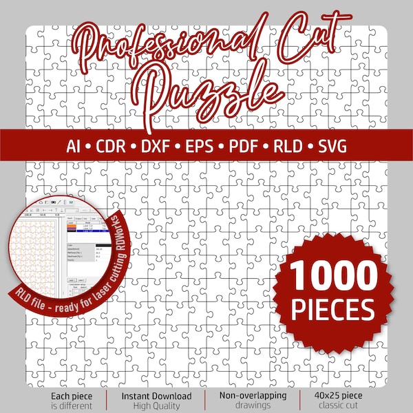 Puzzle Cut - Etsy
