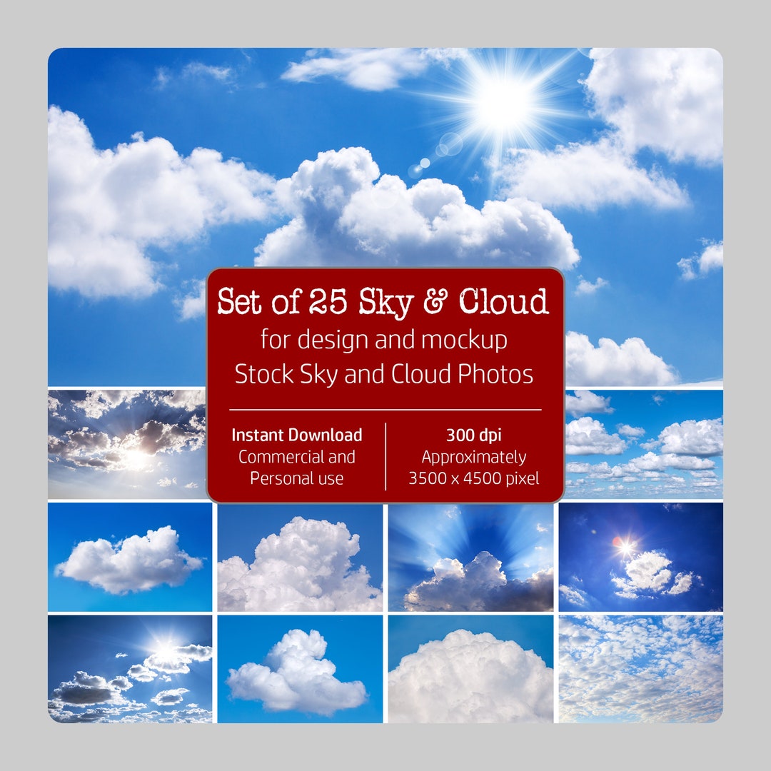 Set of 25 Sky and Cloud Photos, Cloud Photography, Digital Download, Cloud Photos, Sky and Cloud ...