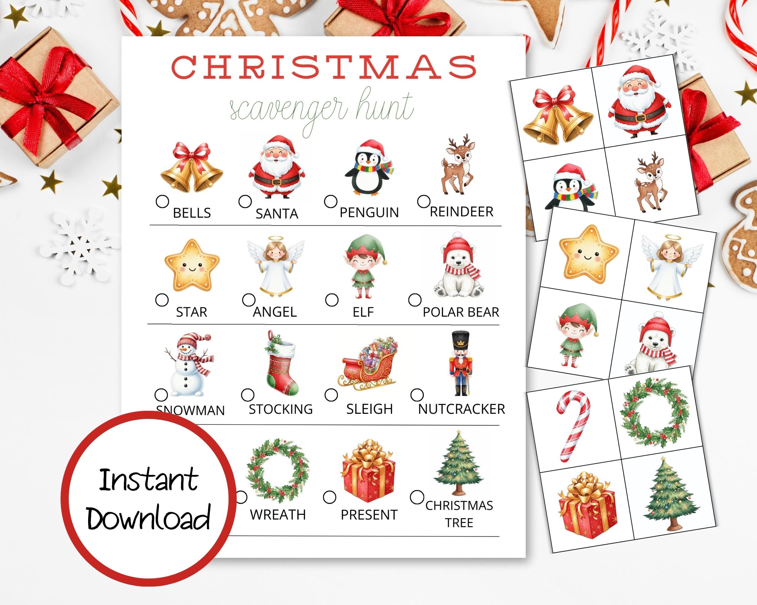 Christmas Scavenger Hunt, Holiday Family Game (digital Download) - Etsy