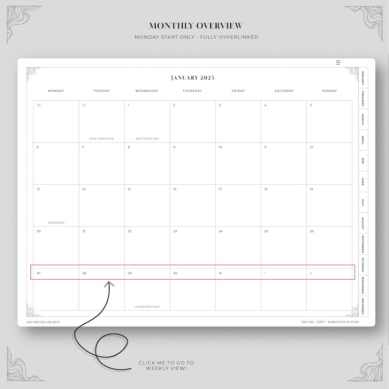 2025 & 2026 Digital Planner | Moody Botanical Planner | Light/dark Mode ...