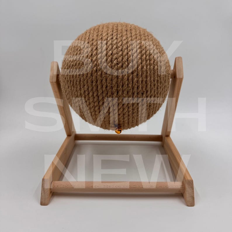 Cat Scratching Ball With Stand, Jute Cat Scratcher, Interactive Cat Toy ...