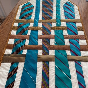 Necktie Woven Table Runner Topper - Etsy