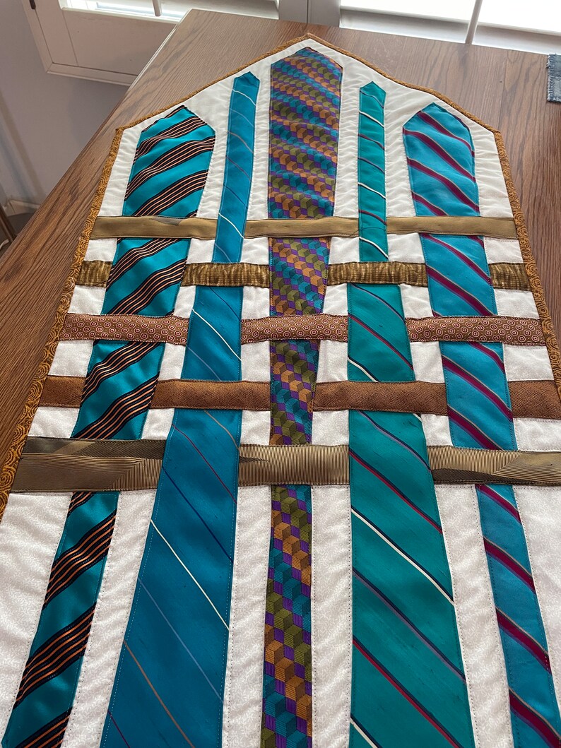 Woven Necktie Table Runner or Topper - Etsy