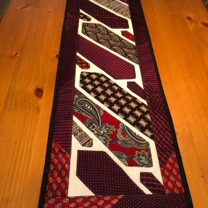8 Neckties Quilt Wall Hanging Table Topper Runner - Etsy