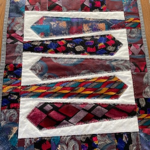Necktie Quilted Table Runner, Topper, Wall Hanging - Etsy
