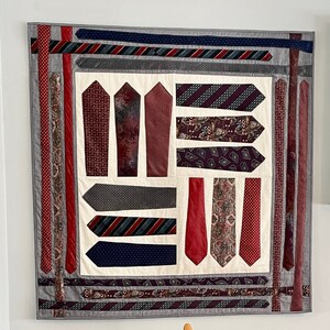 Necktie Art Quilt or Table Topper - Etsy