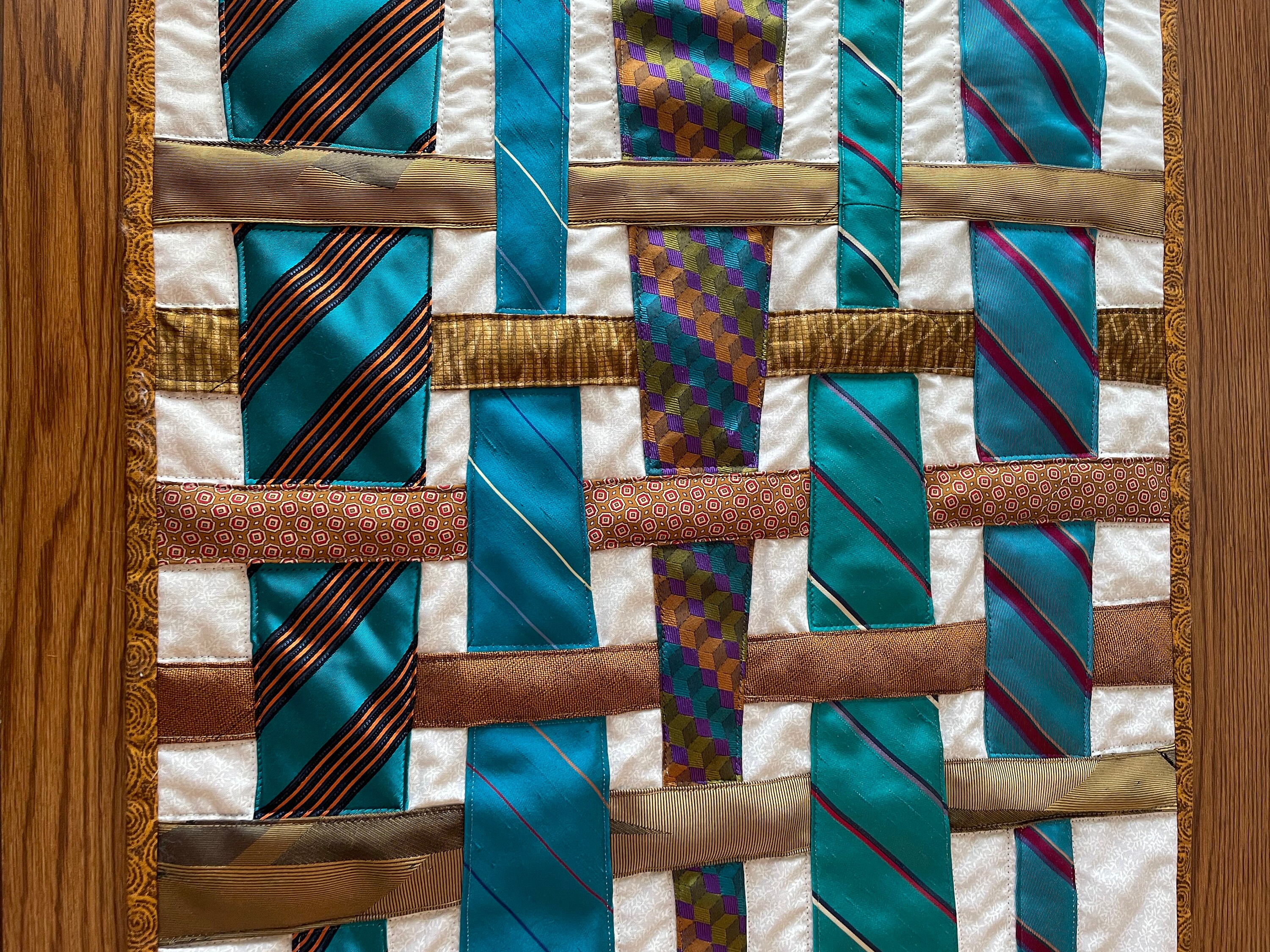 Woven Necktie Table Runner or Topper - Etsy