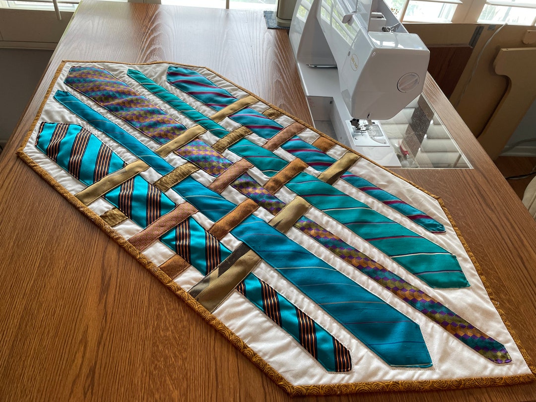 Woven Necktie Table Runner or Topper - Etsy