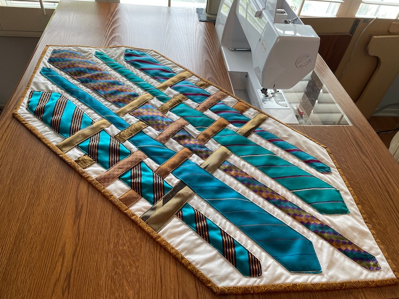 Woven Necktie Table Runner or Topper - Etsy