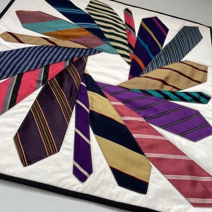 Necktie Wreath Art Quilt Table Topper - Etsy