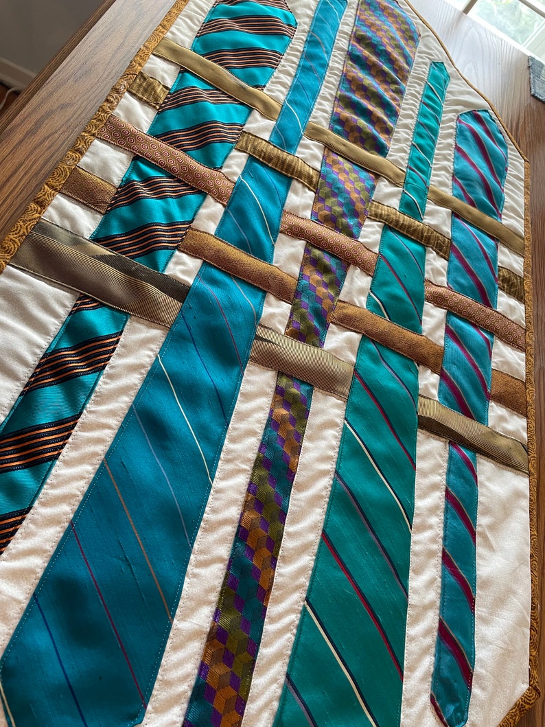 Woven Necktie Table Runner or Topper - Etsy