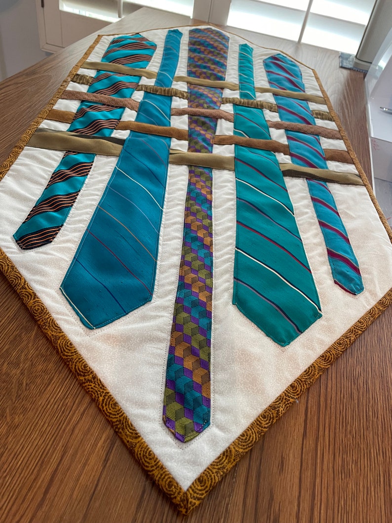 Woven Necktie Table Runner or Topper - Etsy