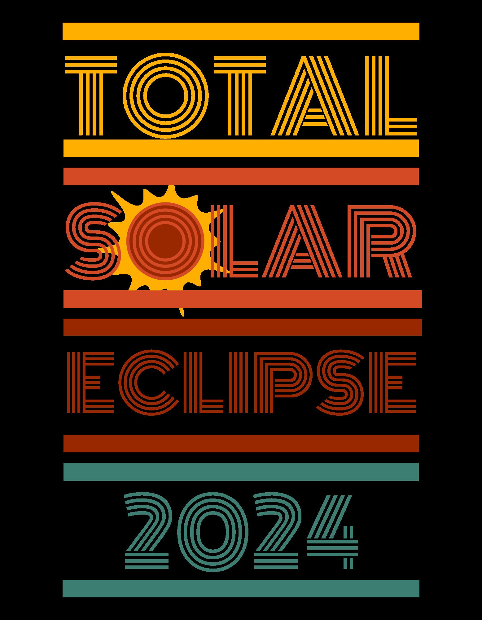 Vibe Total Solar Eclipse 2024 Digital Download - T-shirt Graphic - Etsy