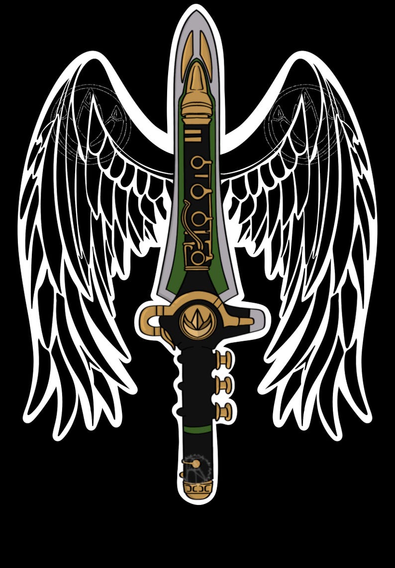 Green Ranger Dragon Dagger Sticker - Etsy