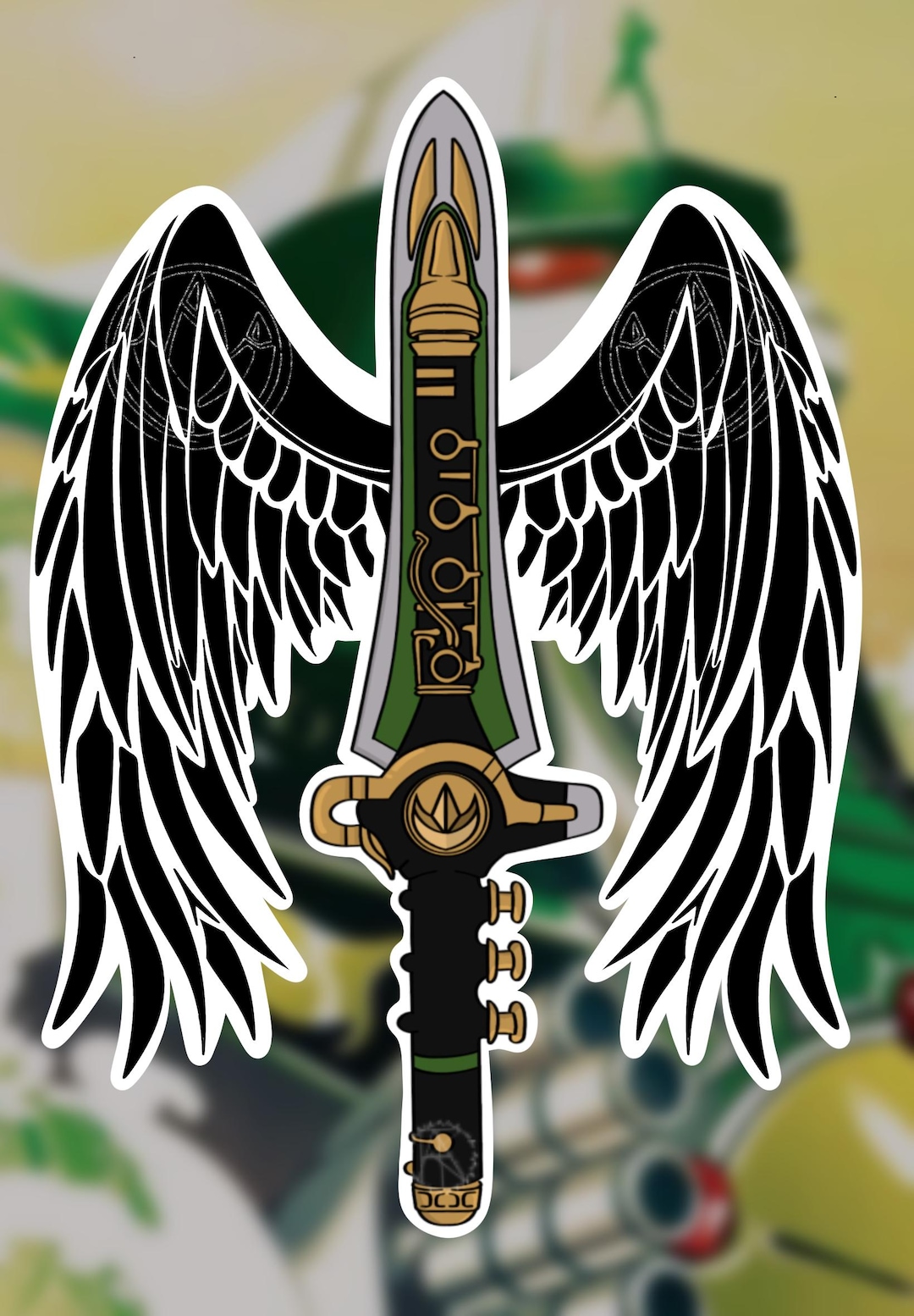 Green Ranger Dragon Dagger Sticker - Etsy